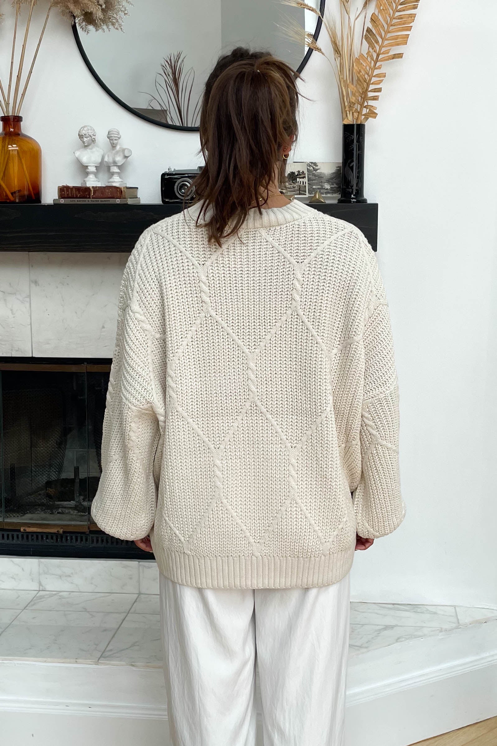 Logan Oversized Sweater in Cream – Grey Bandit