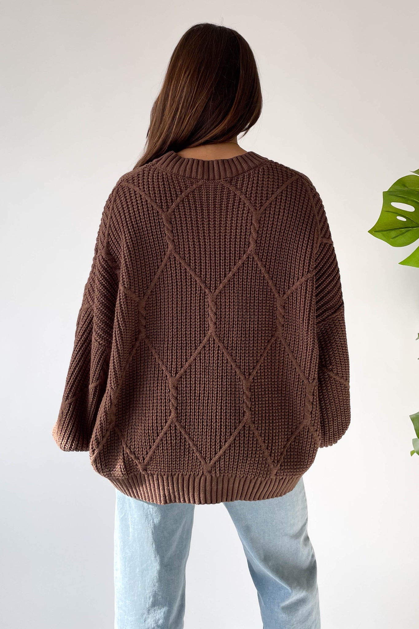 Logan Oversized Sweater in Brown – Grey Bandit